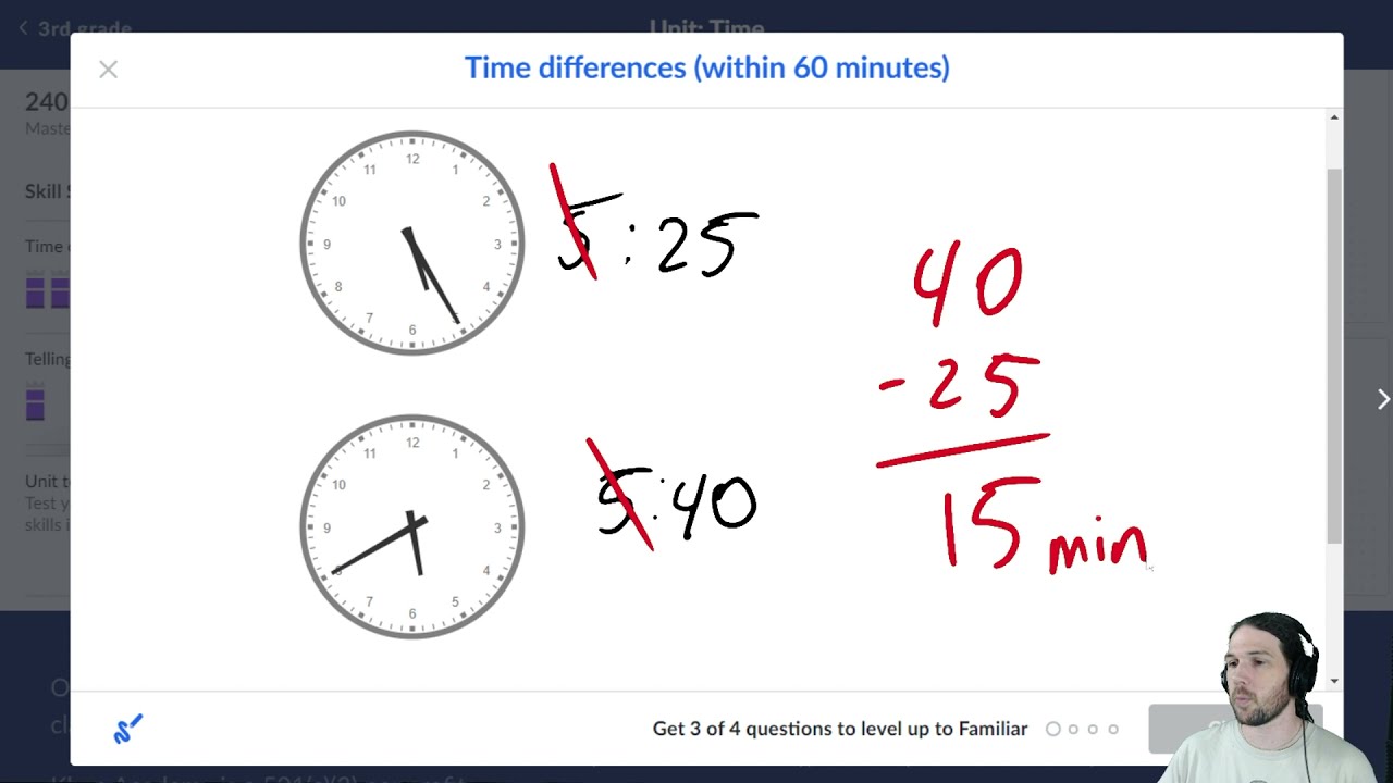 Grade 3: Time Differences (Within 60 Minutes) - YouTube