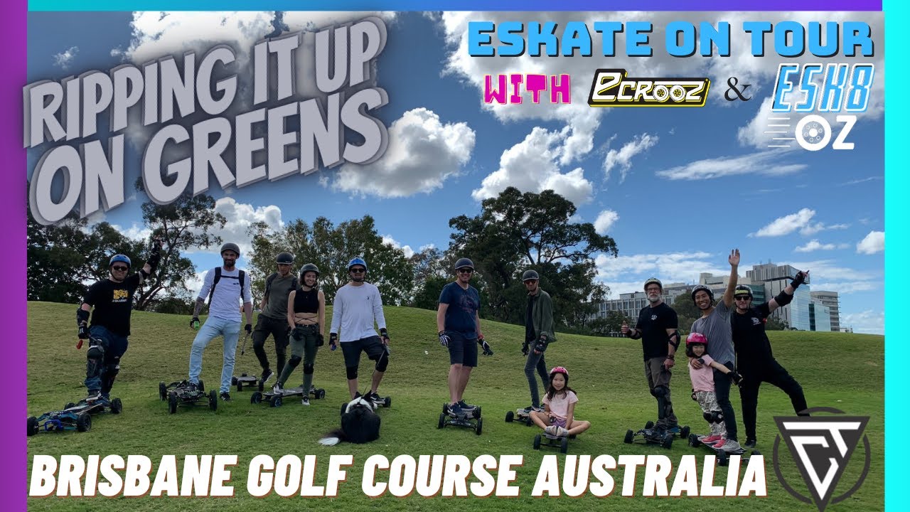 Ripping it up on the Greens on Electric Skateboards - Golf Course Ride ...