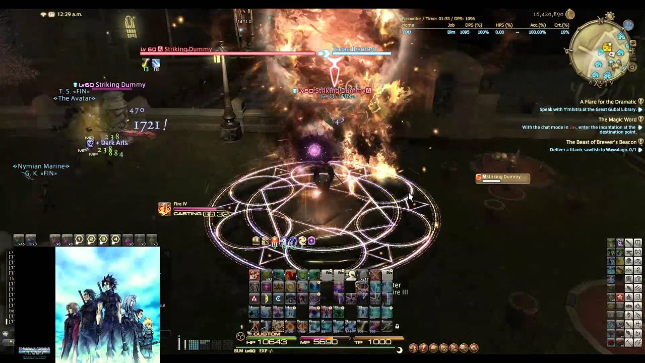 FFXIV - BLM - Parsing Dummy - YouTube