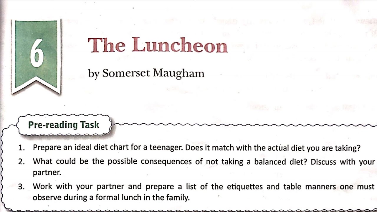 DAV Class 8 English The Luncheon By Somerset Maugham Part 1 dav-class-8-english-the-luncheon-by-somerset-maugham-part-1