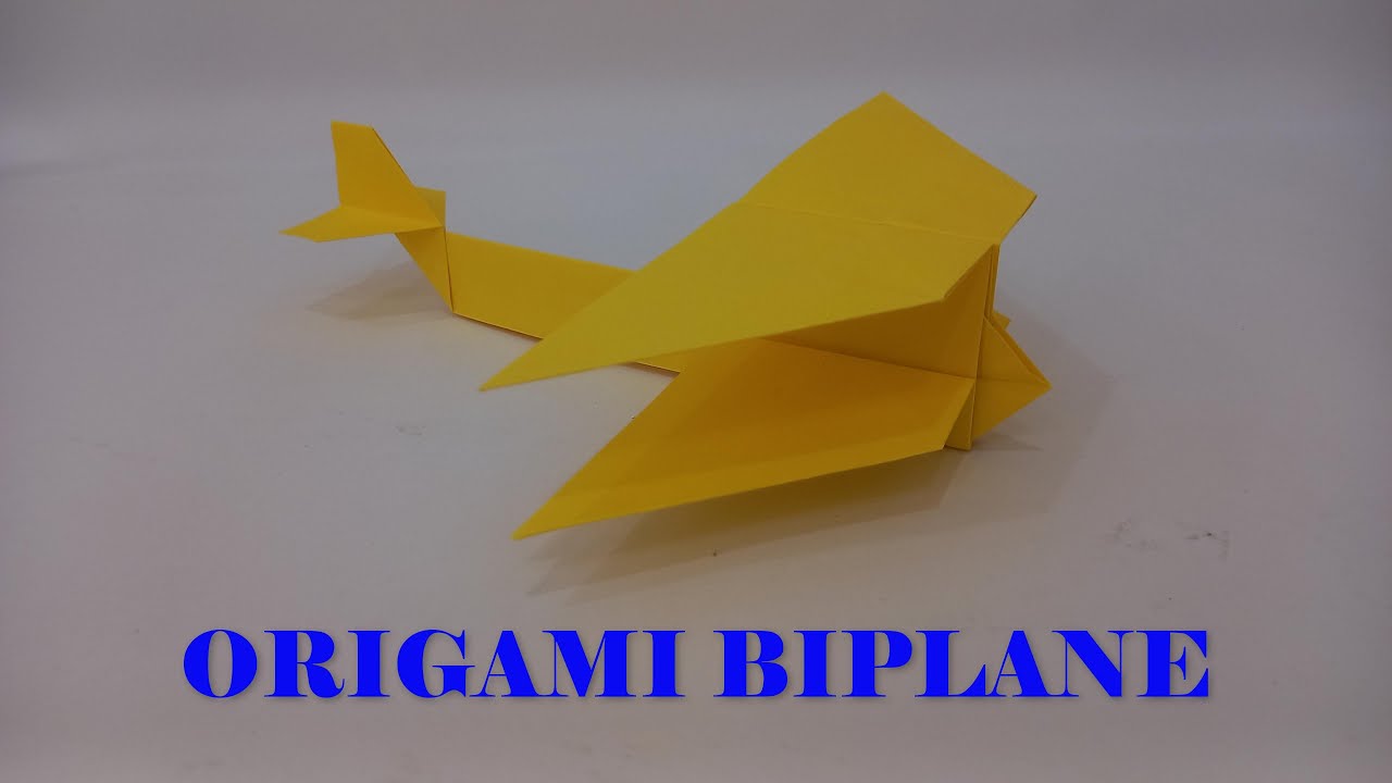 How to make biplane - Origami airplane - YouTube