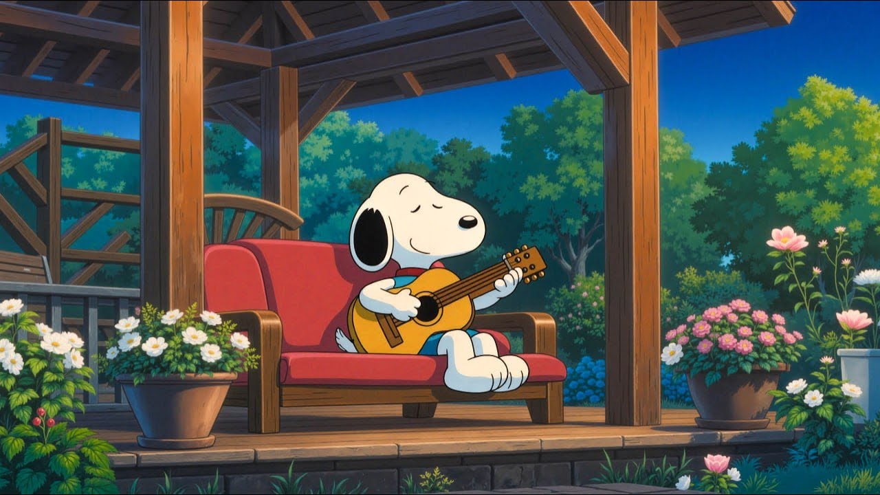 Snoopy Chill Beats 🌼 Spring Melodies for Relaxation & Focus 🌸 Music to ...