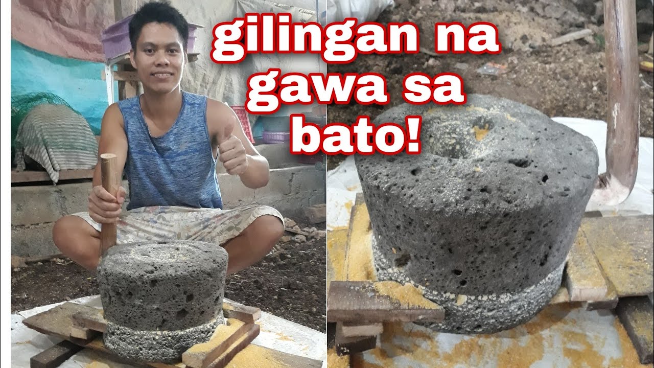 Sinaunang gilingan ng bigas mais na yari sa bato.! - YouTube