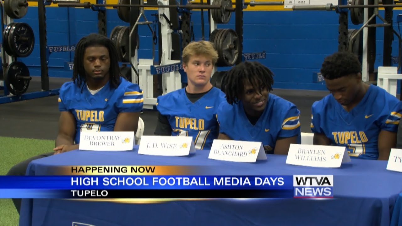Tupelo football players speak to media ahead of 2025 season - YouTube