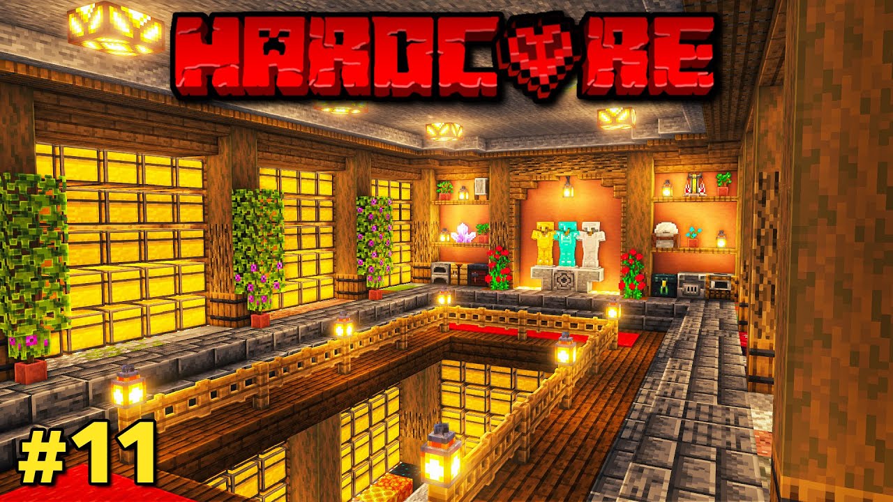 I Built a SECRET Storage Room in Hardcore Minecraft - YouTube