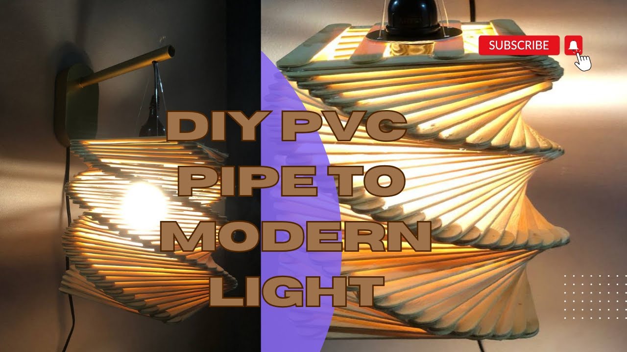 DIY PVC Pipe to decoration wall light #diy #plasticrecycling # ...