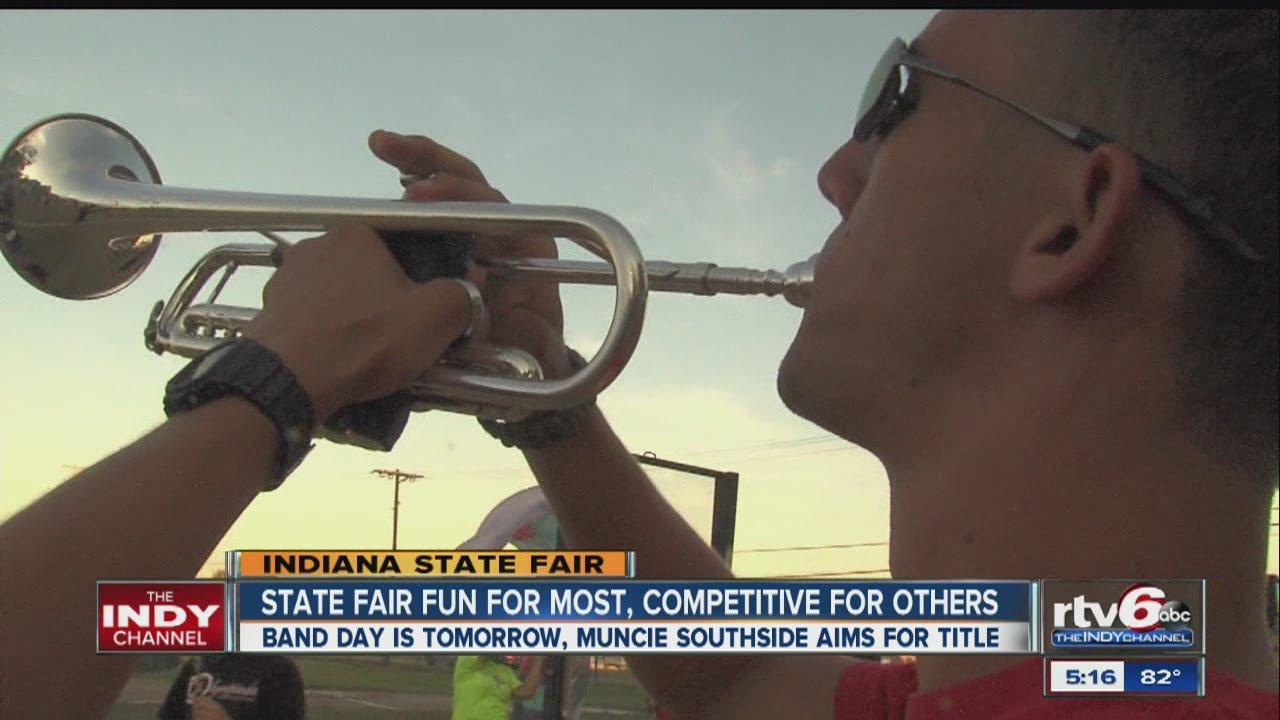 Marching bands prepare for Band Day at Indiana State Fair - YouTube