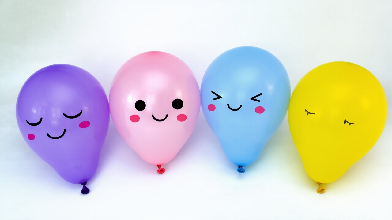 Happy Balloon Friends – Colorful Balloon Figures with Cute Faces - YouTube