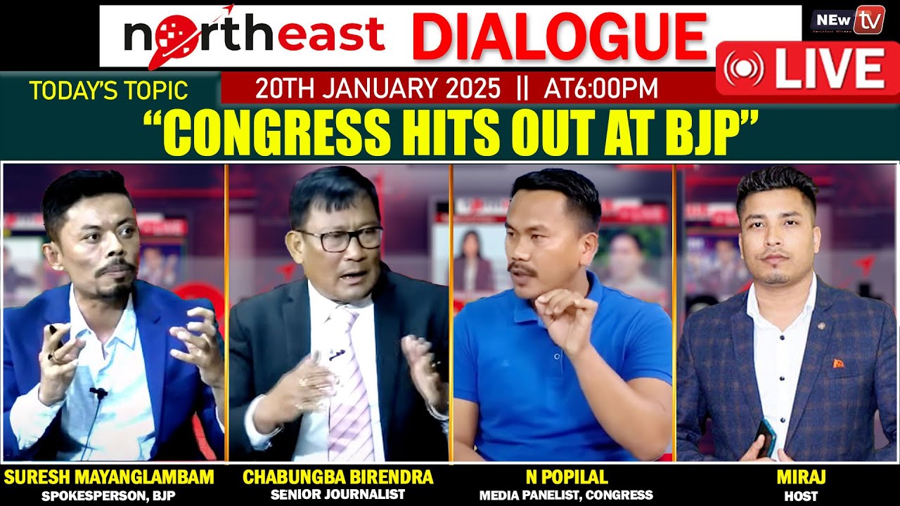"CONGRESS HITS OUT AT BJP" ON NORTHEAST DIALOGUE 20|01|2025 [LIVE ...