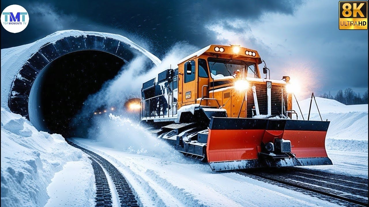 High-Speed Snow Plowing: Trains, Tractors and Trucks Vs. Dramatic Heavy ...