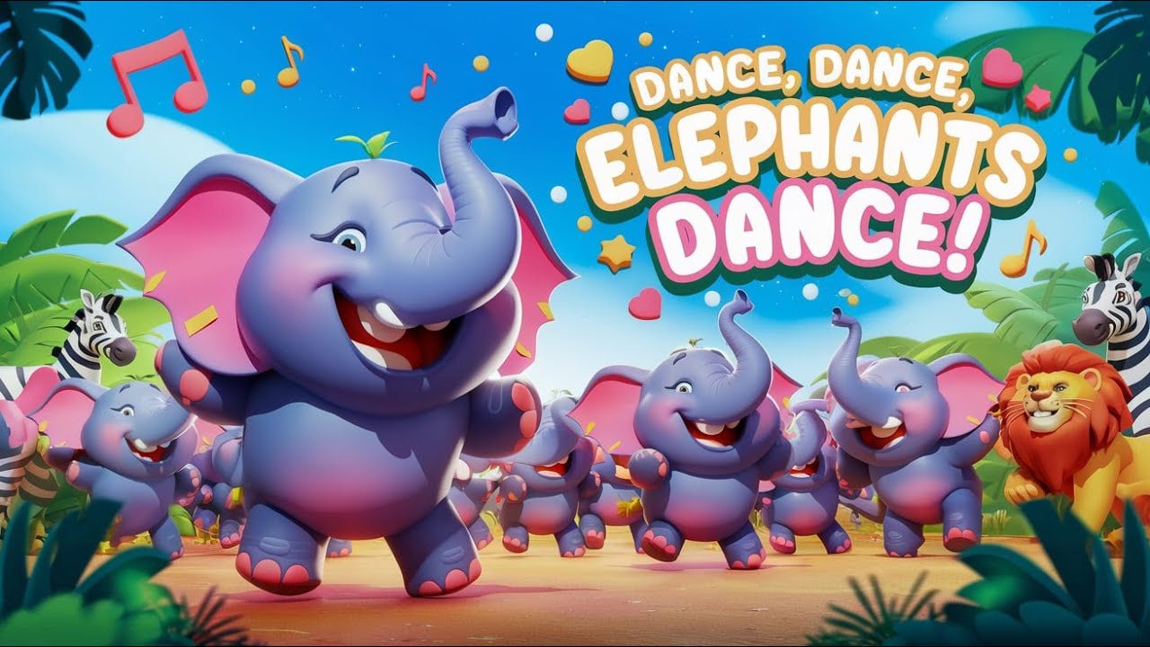 Elephants Dance Party! Stomp, Twist, and Groove! 3D Animation - YouTube