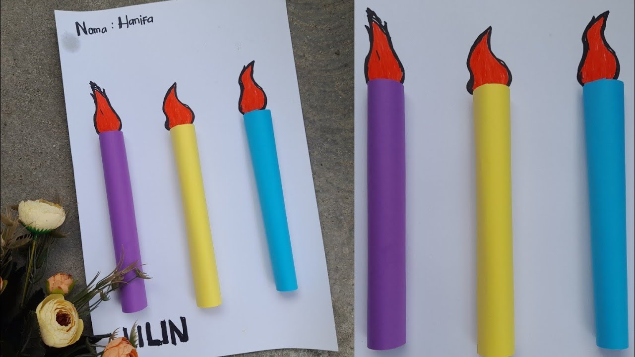 lilin dari kertas || ide kegitan tema api || ide kegiatan sub tema ...