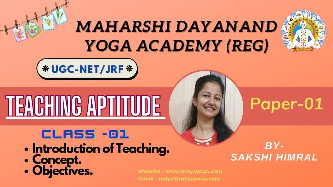 Teaching Aptitude, C1, Introduction of teaching aptitude, B5, By Ms ...