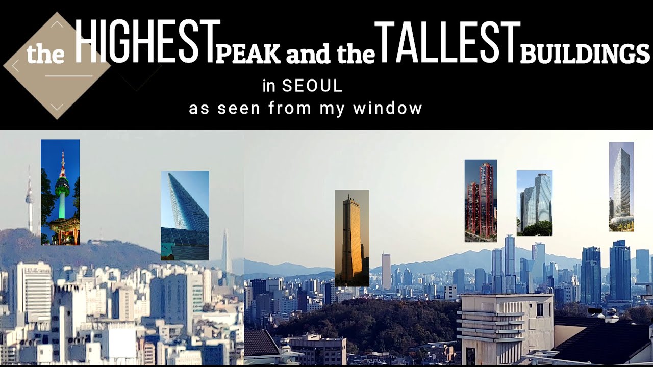 The Highest Peak and the Tallest Buildings in Seoul seen from my window ...