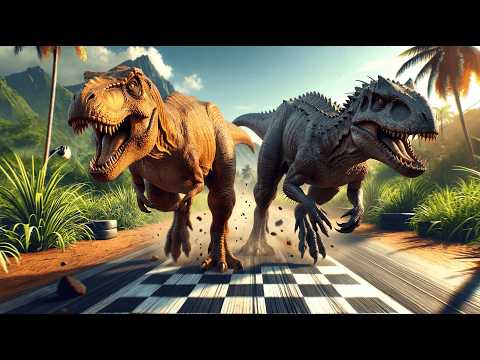 74 Dinosaurs 200 Meter Race | Fastest Dinosaur in Jurassic World Evolution 2