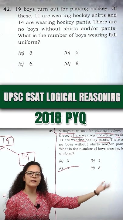 UPSC CSAT 2018 Logical Reasoning | PYQ Solved with Tricks! - YouTube