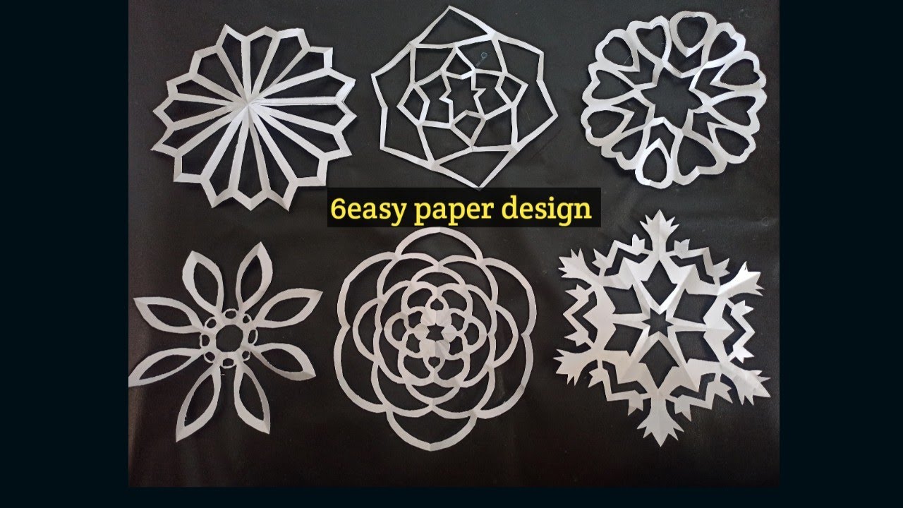 6easy paper design ideas||paper design cutting - YouTube