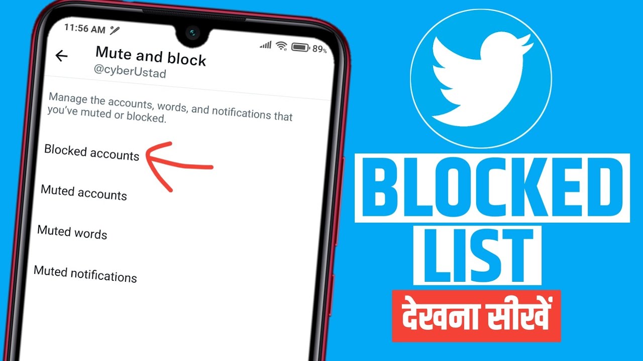 How to View Blocked Accounts on Twitter | Twitter pr Blocked List kaise ...