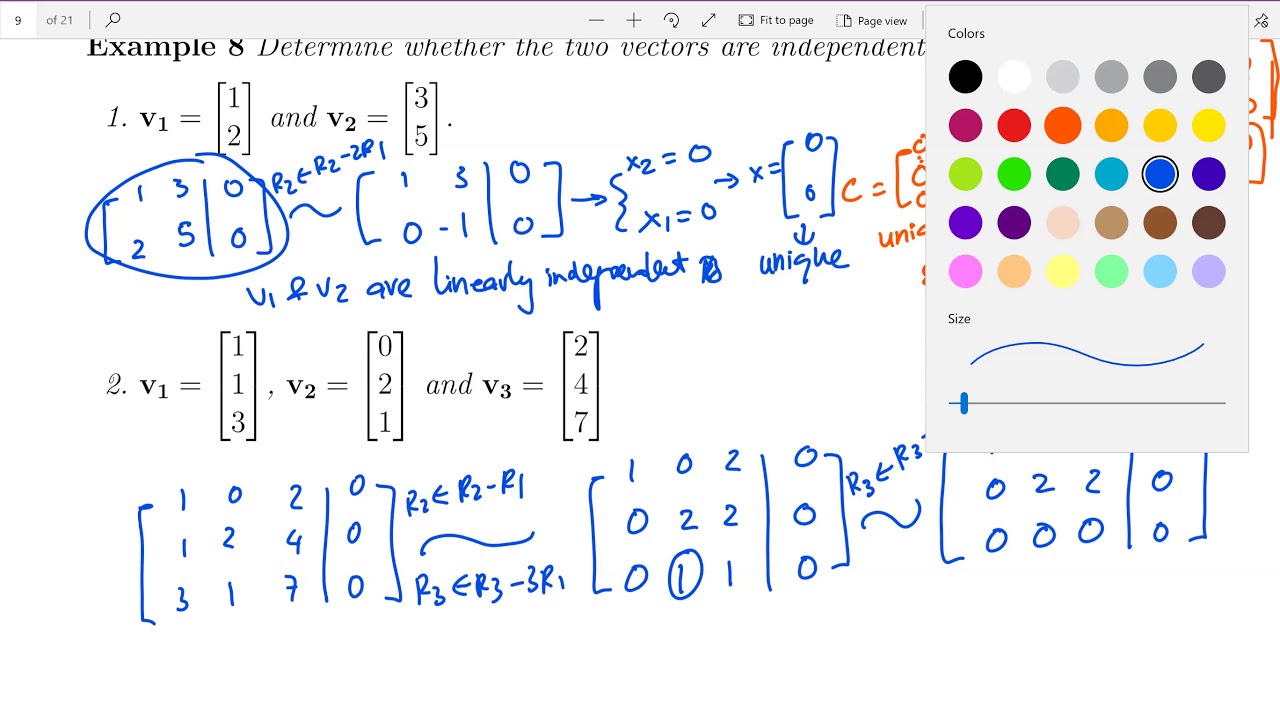 Linear Algebra Section 3.3: Linear Independence - YouTube