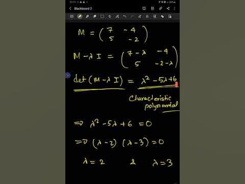 Lecture 02: Eigenvalues, Eigenvectors and Diagonalization of a Matrix - YouTube