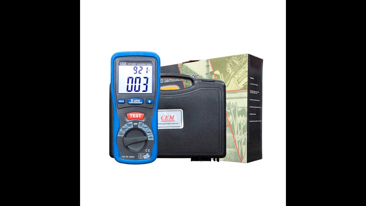 Unboxing y review de Megometro o medidor de aislacion CEM DT-5500 - YouTube