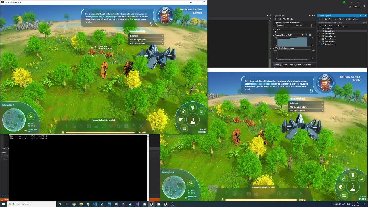 Nebula Multiplayer Mod: Devlog 1 - Other players position synching - YouTube