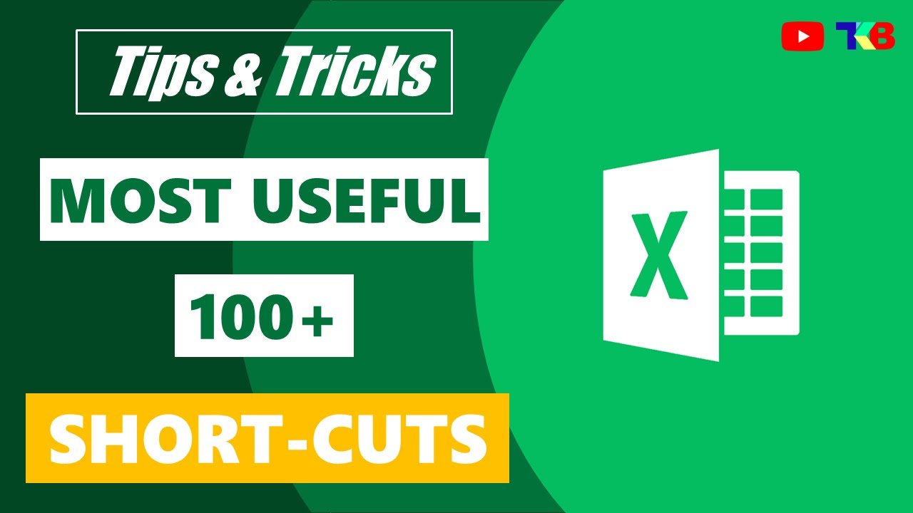 2. Most Useful 100+ Shortcuts in 10min | Tips & Tricks | Advanced Excel ...