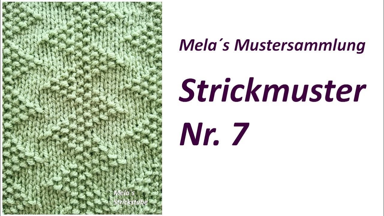 Strickmuster Nr. 7 - Muster in Reihen stricken / einfaches rechts/links ...