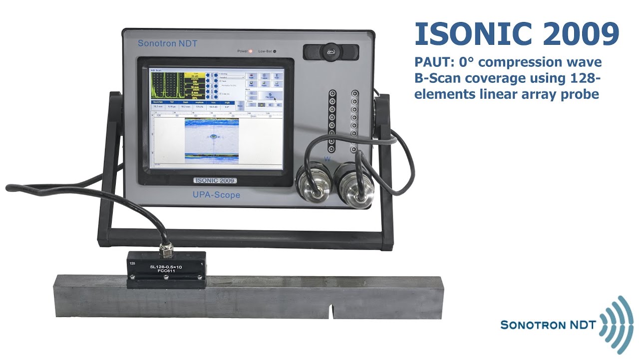 ISONIC 2009 / PAUT: 0° compression wave B-Scan coverage using 128 ...