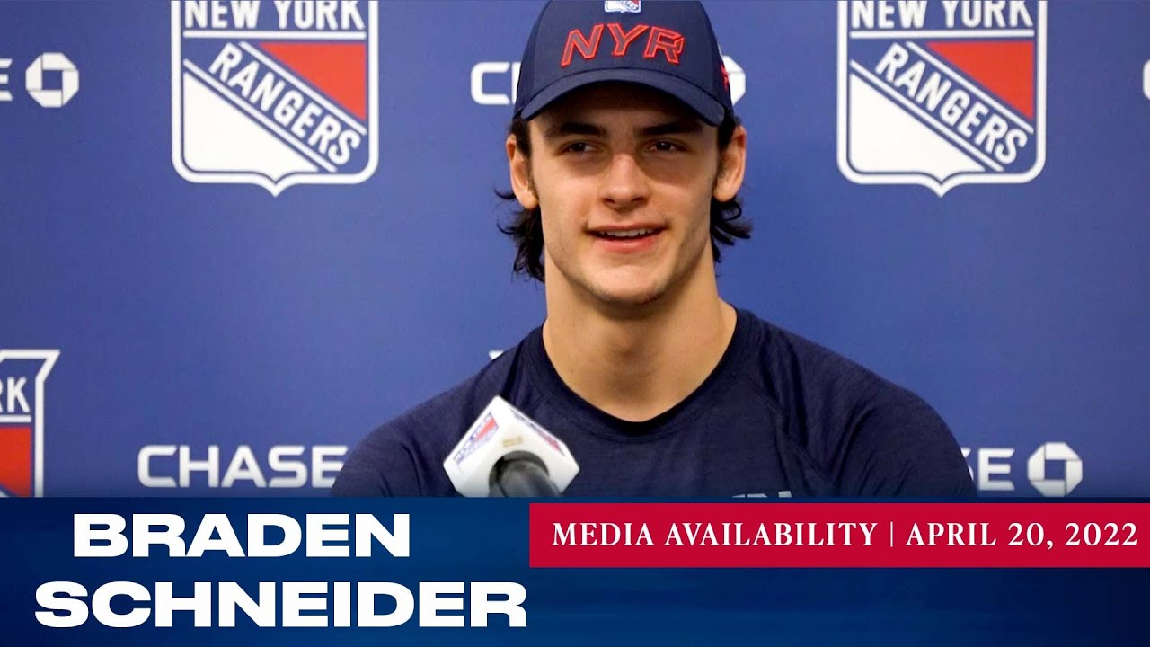 New York Rangers: Braden Schneider Media Availability | Apr. 20, 2022 ...