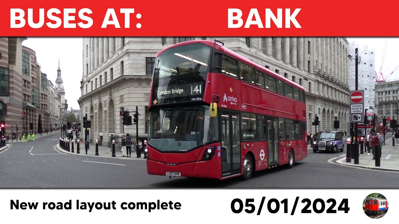 London buses at Bank 05/01/2024 - YouTube