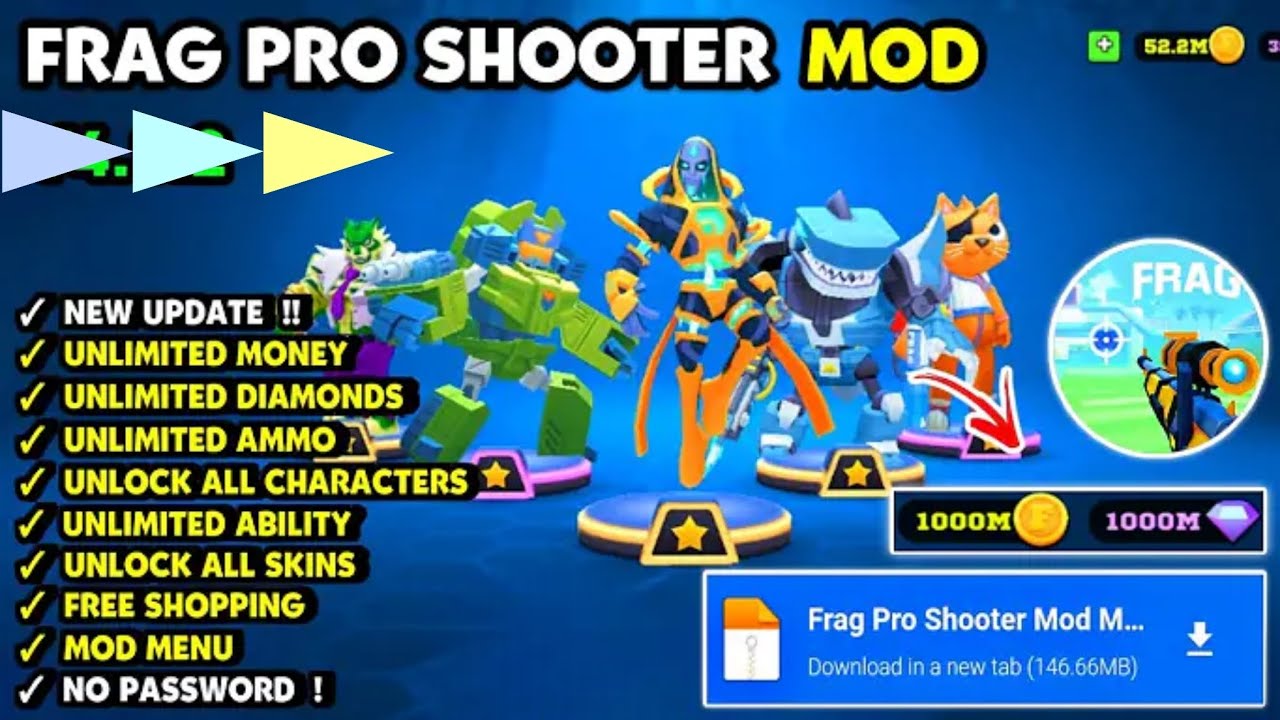 لعبة FRAG Pro Shooter v4.2.0 مهكرة (جواهر غير محدودة) اخر تحديث - YouTube