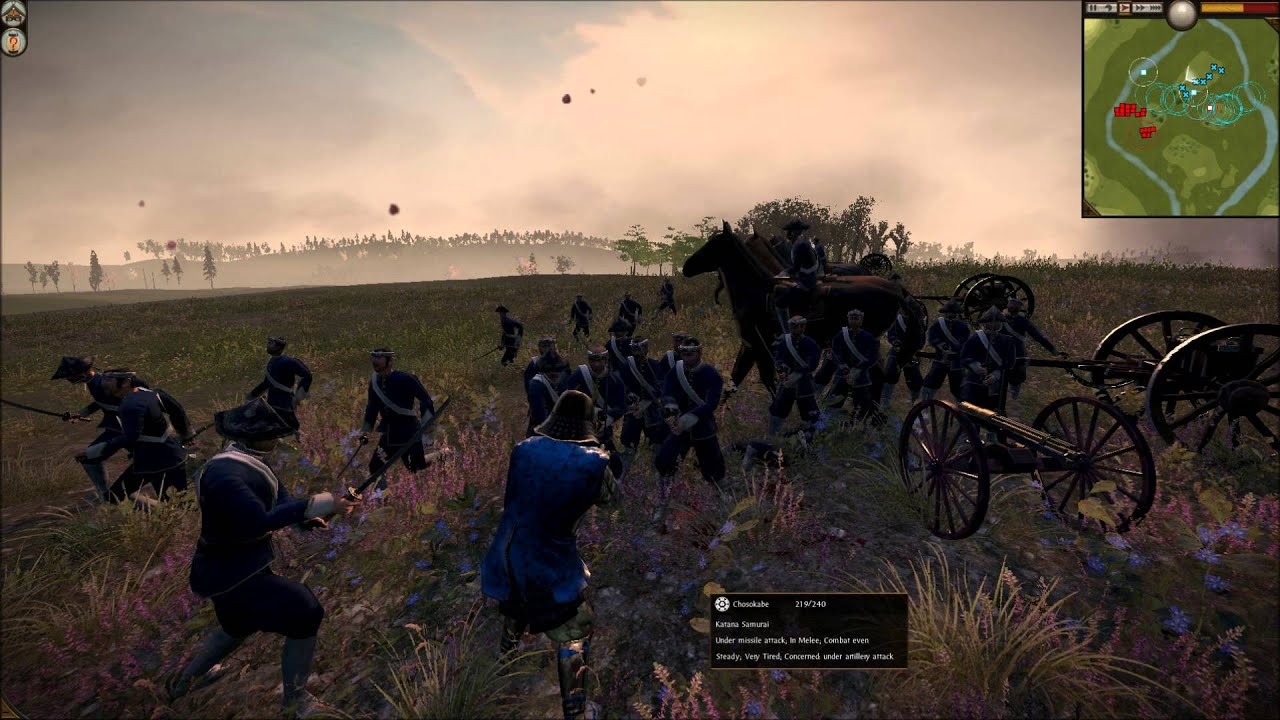 Shogun 2 Custom Battle : Samurai Army vs Modern Army - YouTube