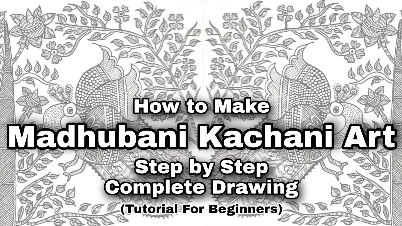 Madhubani Painting | Kachani Art | Hatching Styles | Line Drawing ...