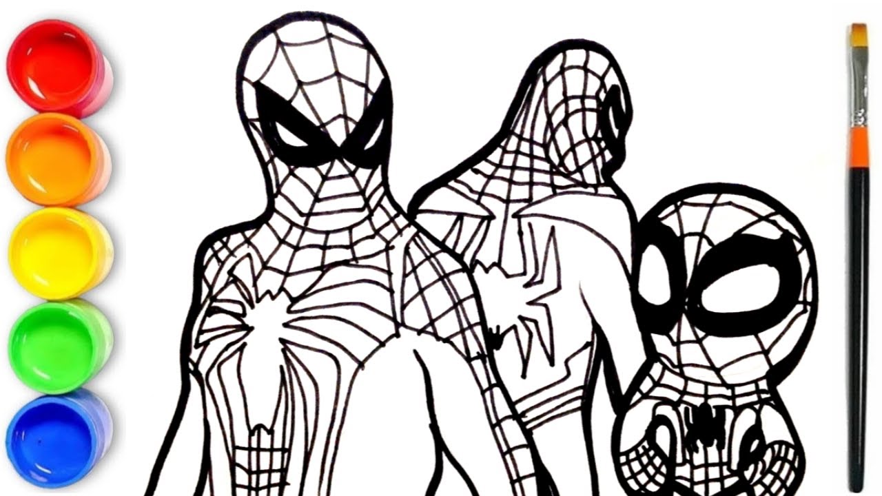 🔴 🔵 Drawing Marvel's Spidey and His Amazing Friends, Spider-man Drawing ...