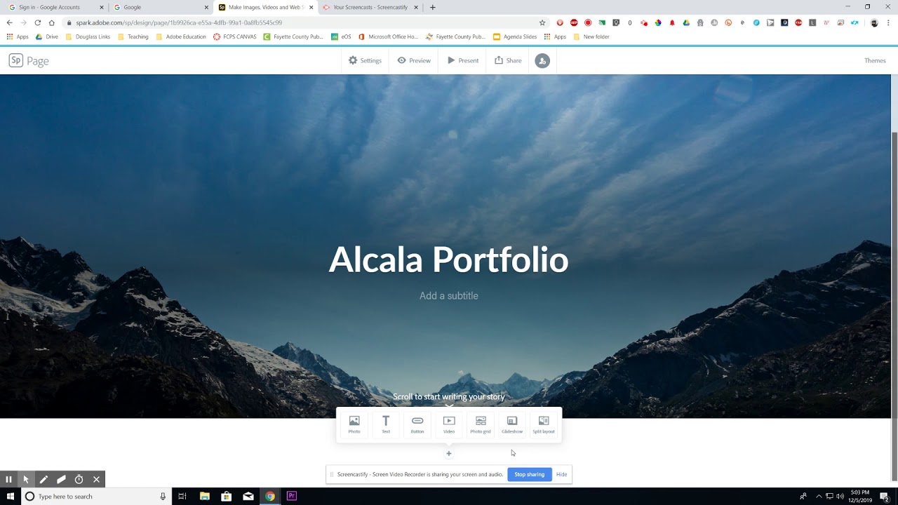 spark portfolio page tutorial - YouTube