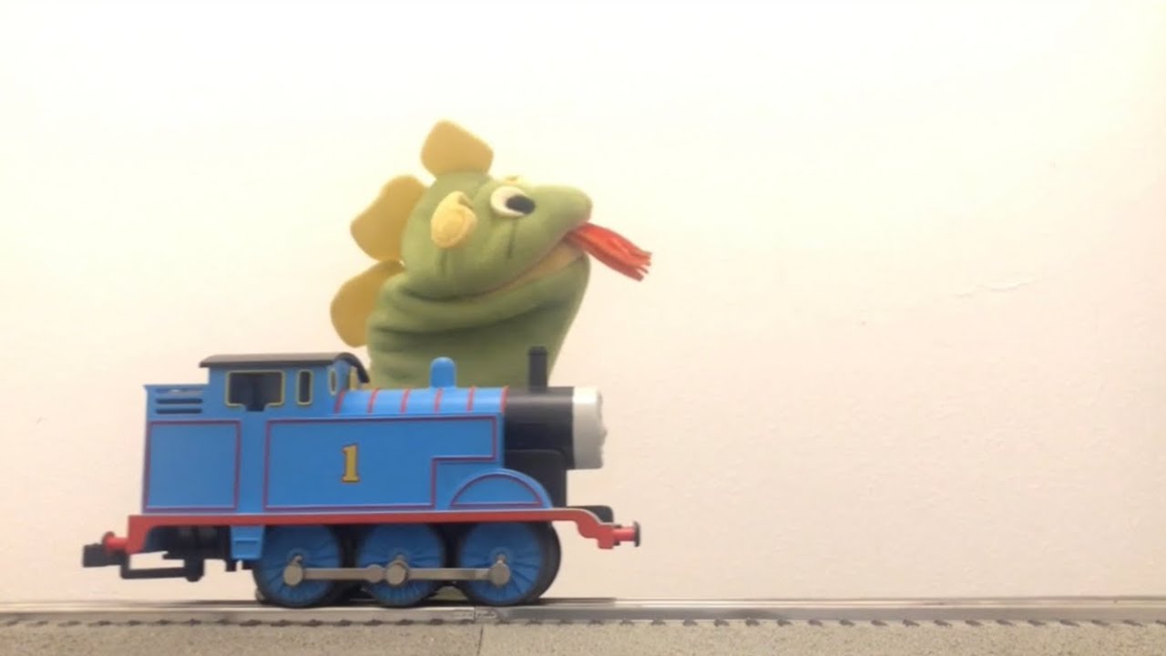 Bard rides the Thomas playtime train - YouTube
