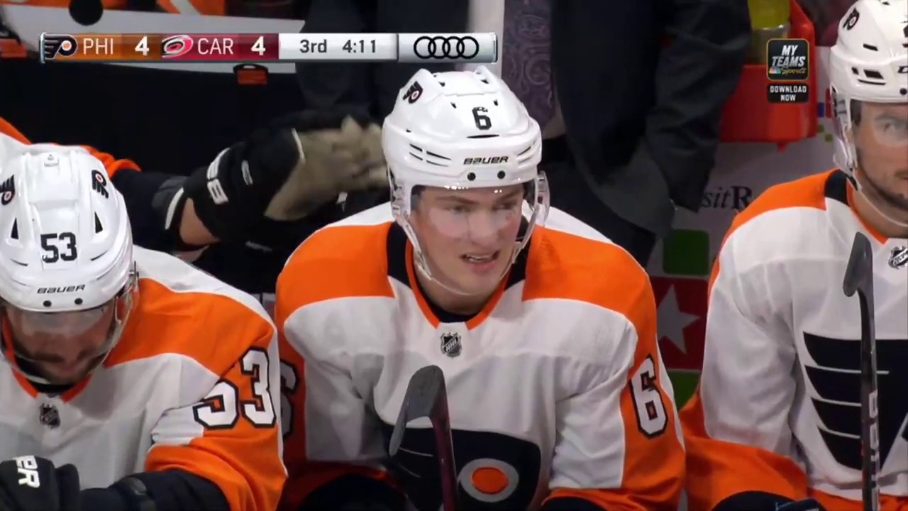 Travis Sanheim Goal - Philadelphia Flyers vs Carolina Hurricanes (1/7 ...
