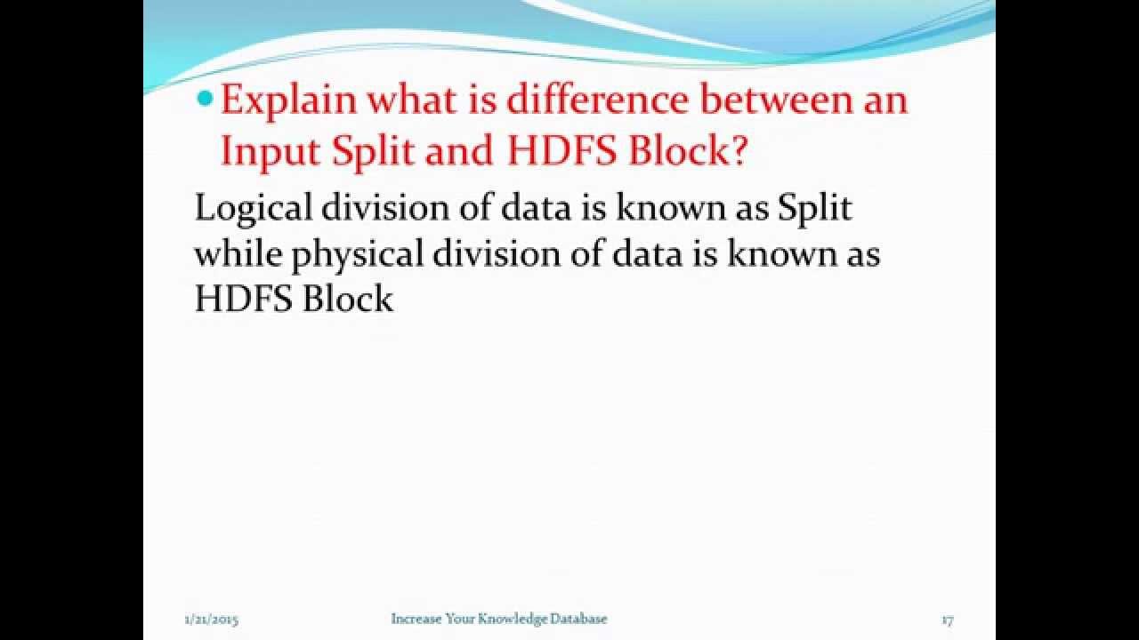 Top 25 latest Hadoop HDFS Interview Question and Answers - YouTube