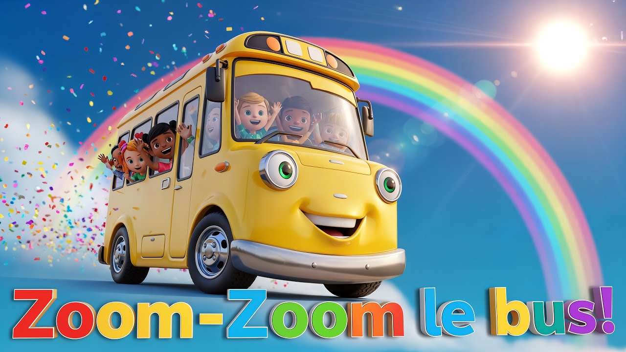 Zoom-Zoom, le bus de la joie ! | Chanson pour enfants | Comptine 3D ...
