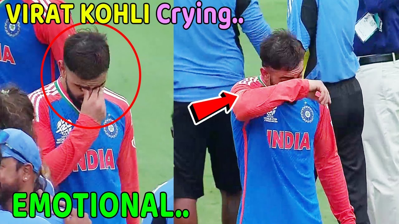 Virat Kohli Crying after winning T20wc 2024 Ind vs SA - YouTube