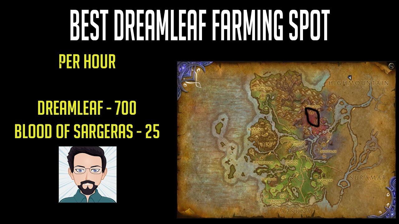 World of Warcraft - Legion - Dreamleaf farming 700 per hour - YouTube