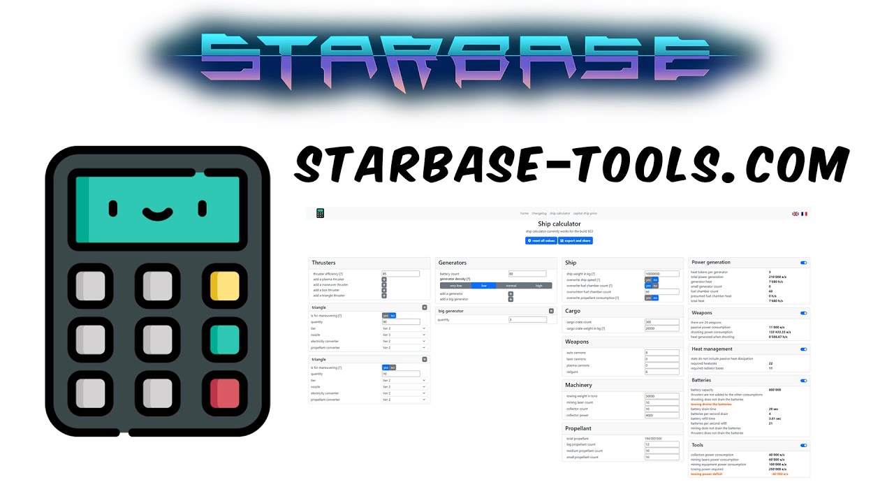 calculator for Starbase - YouTube