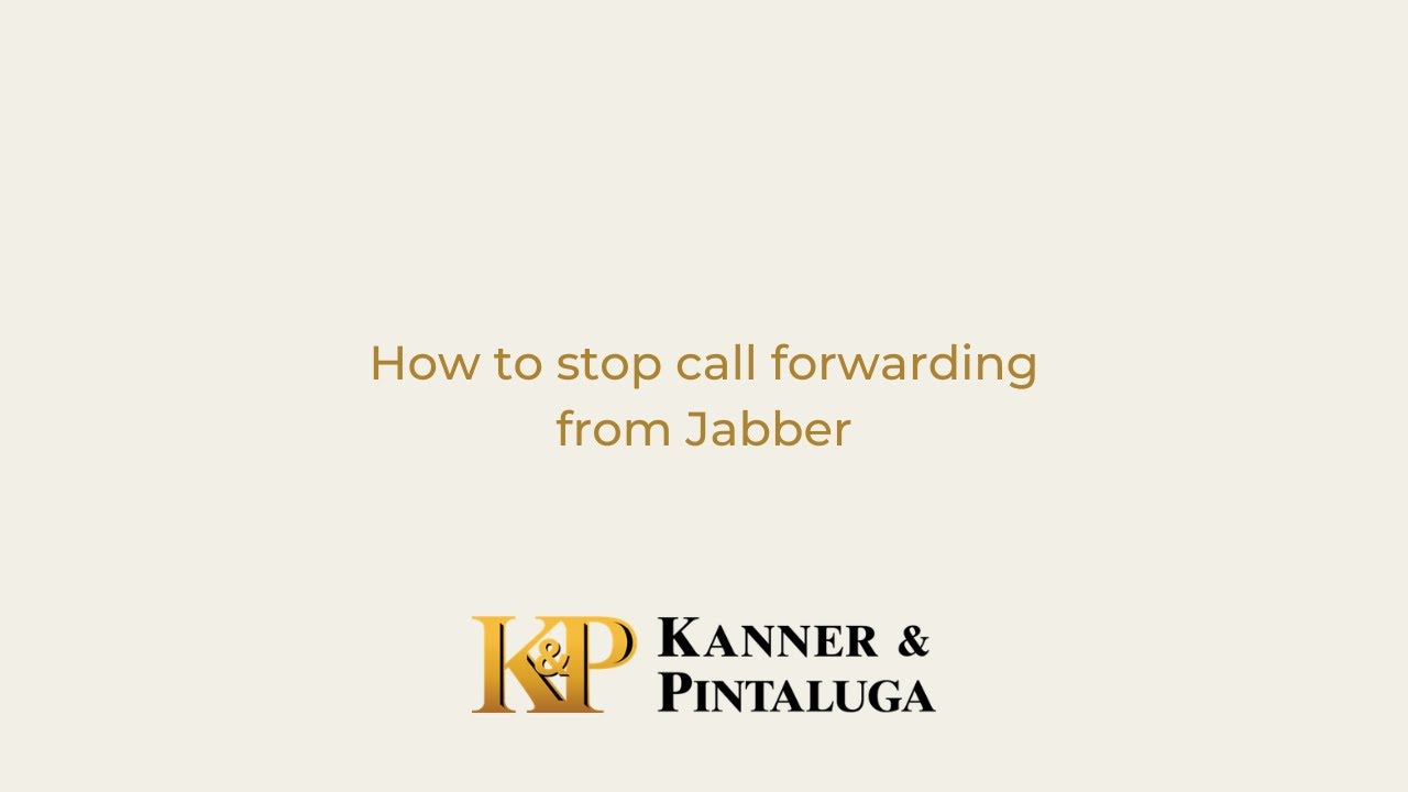 How to Turn Off Call Forwarding From Jabber - YouTube