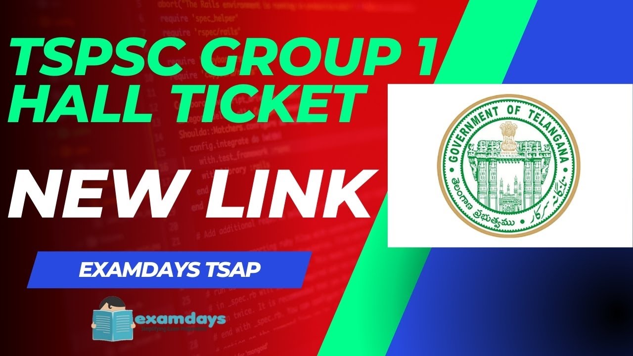 TSPSC Group 1 Hall Ticket 2022 Date tspsc.gov.in - YouTube