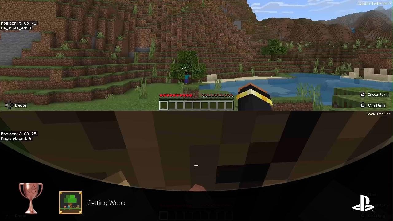 Minecraft geting wood Trophy 🏆 - YouTube