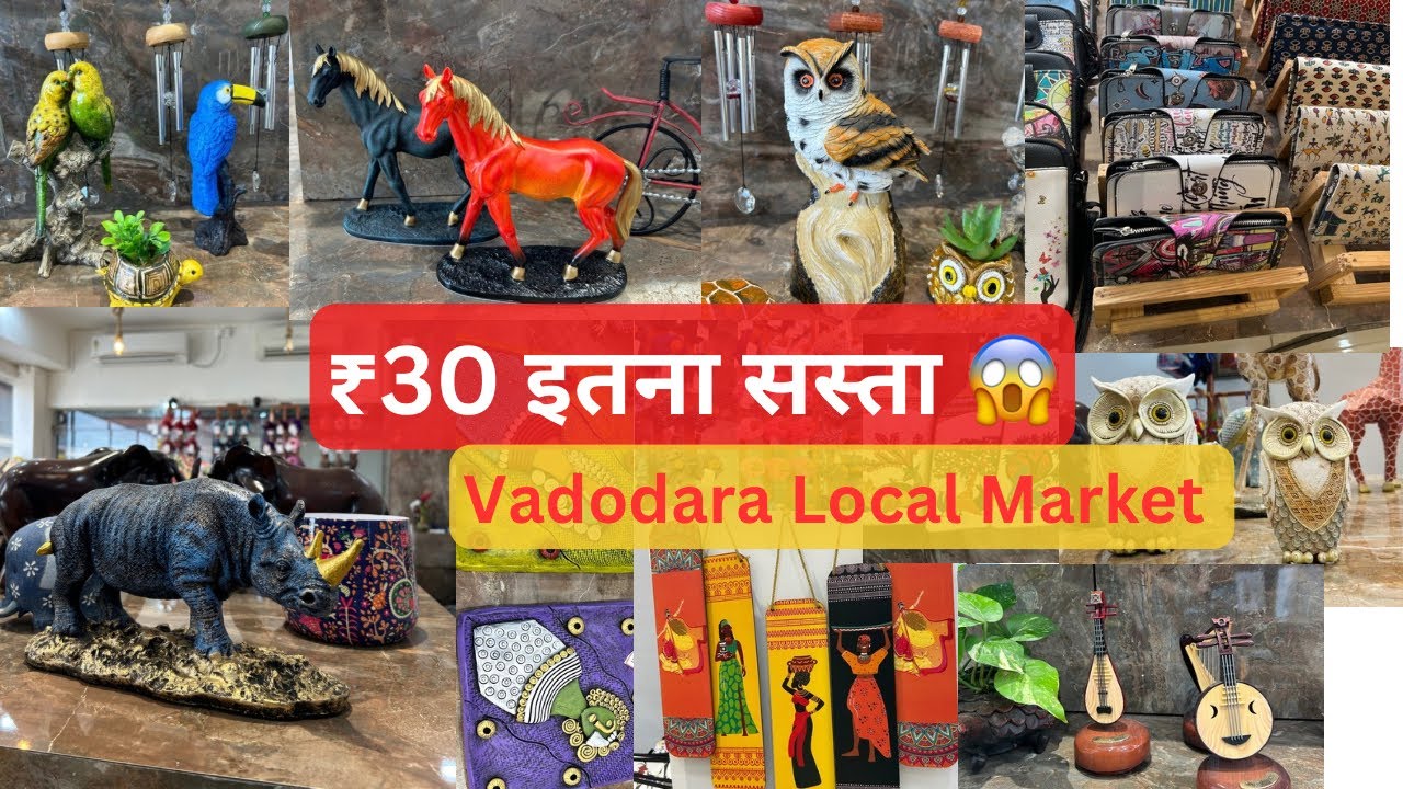 ₹30 इतना सस्ता😱/Handicraft Decoration ideas/Vadodara cheapest local ...