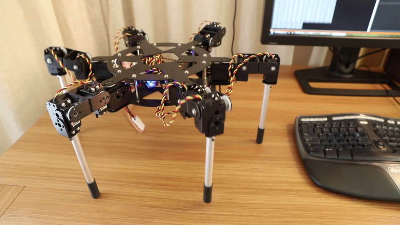Hexapod Rotation Around the Base Axis - YouTube