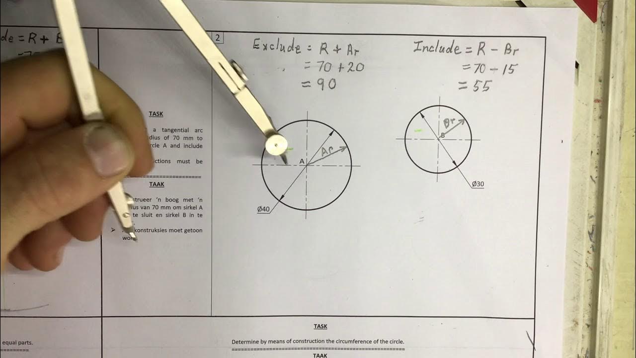 Including and excluding circles with tangential arcs - YouTube