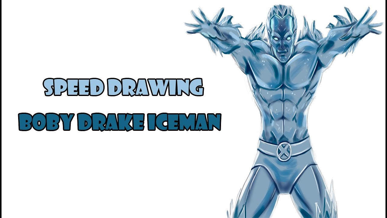 SPEED DRAWING BOBY DRAKE ICEMAN X-MEN MARVEL! - YouTube